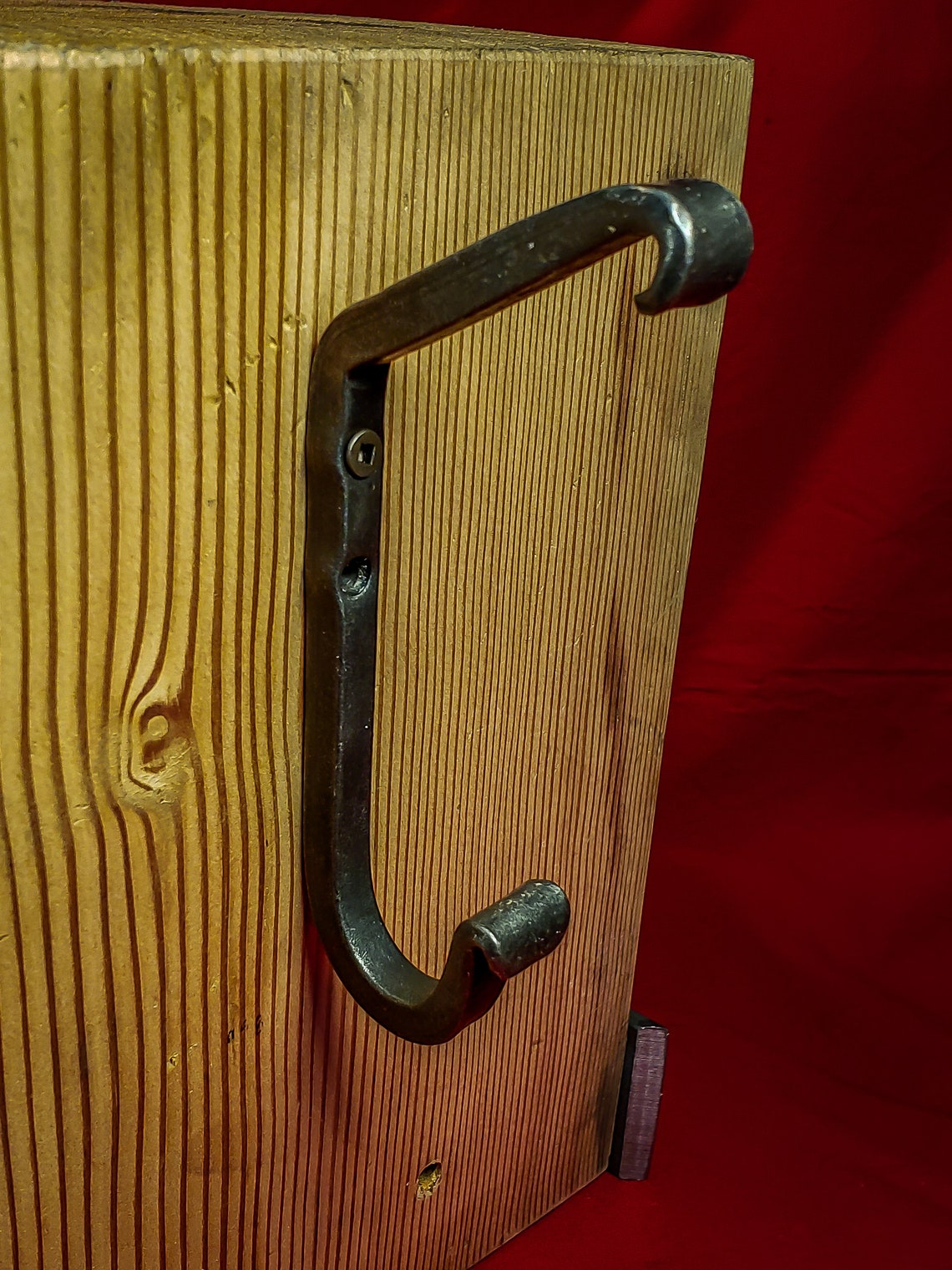 Double Coat Hooks Basic Blacksmithed and Hand Forged | Etsy