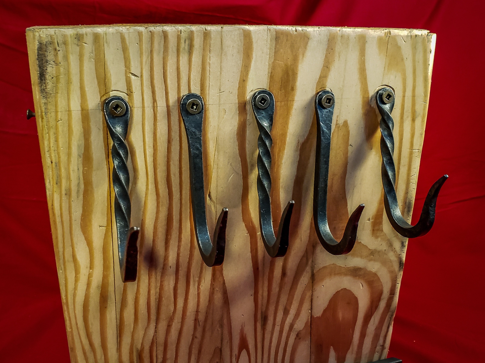 Kitchen hooks 3 hooks Blacksmithed and Hand Forged | Etsy