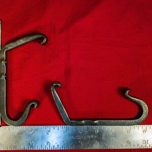 Double Coat Hooks, Basic - Blacksmithed and Hand Forged - Etsy