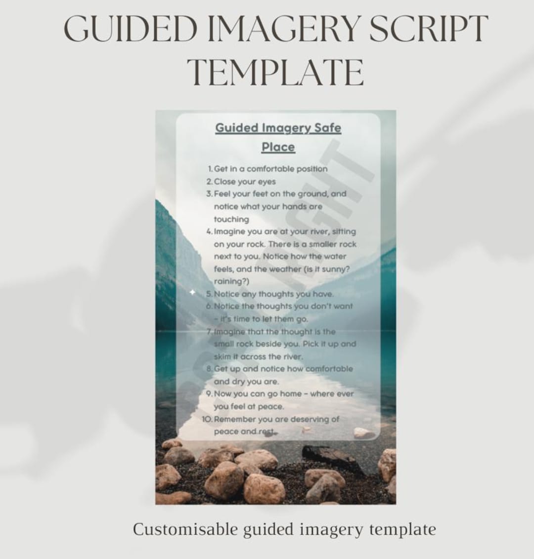 Customisable Guided Imagery Script Template - Etsy