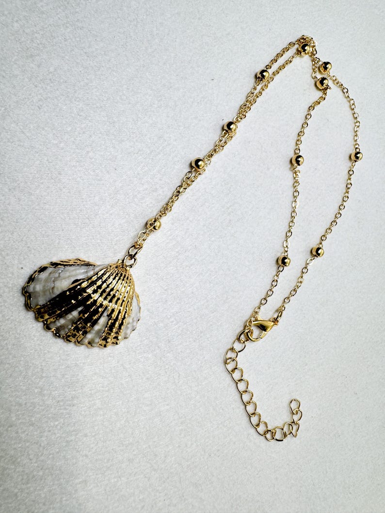 Seashell Choker Shell, Boho Conch Shell Classic Clavicle Gold Color ...