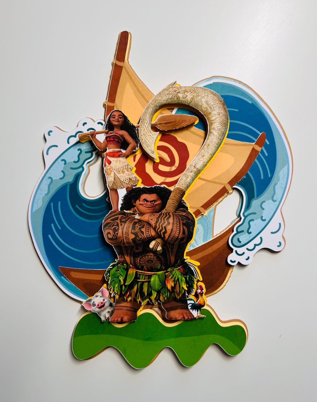 Moana Themed Cake Topper,moana and Maui Decorations, Tropical Birthday ...