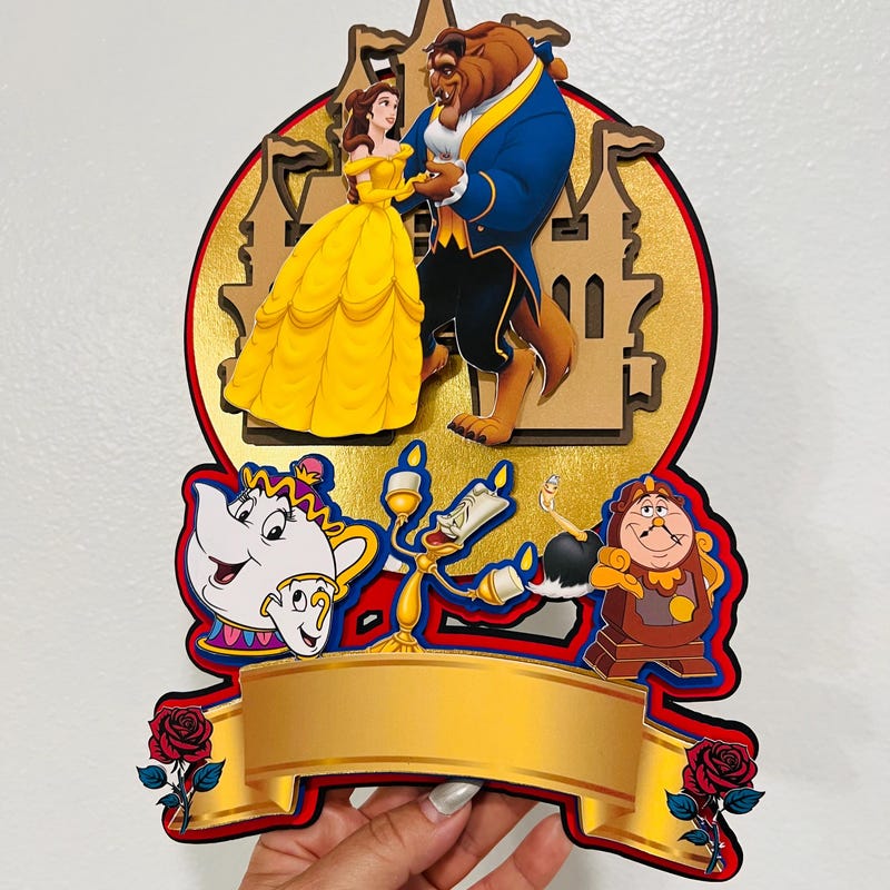 Beauty and the Beast Wedding Cake Topper - Etsy
