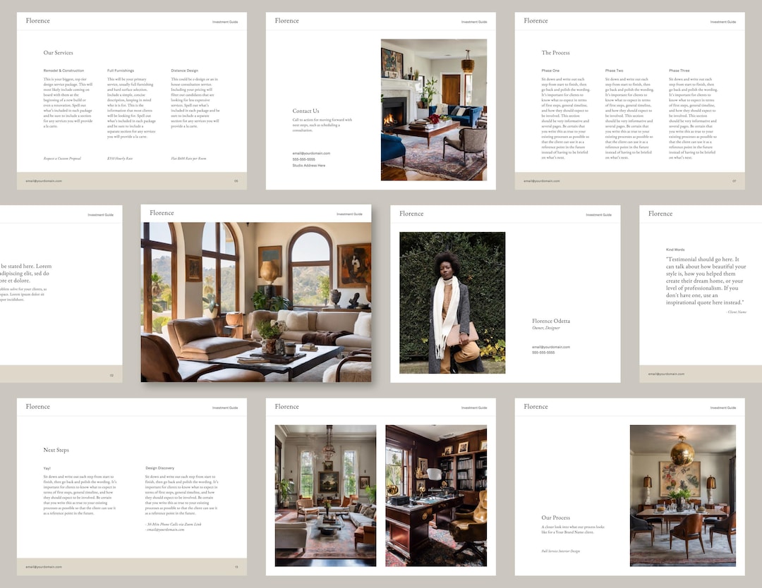 Interior Design Client Investment Guide - the Florence - Etsy