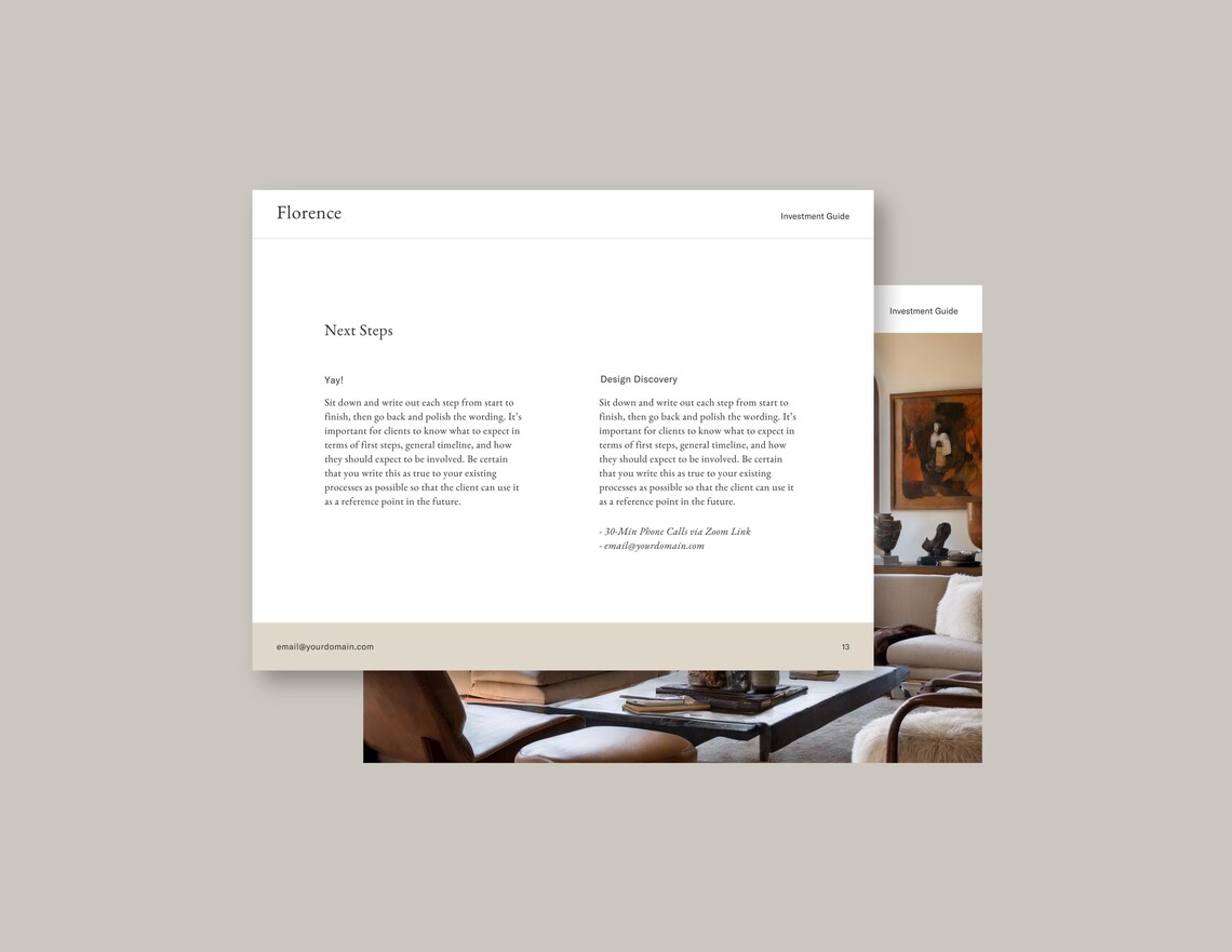 Interior Design Client Investment Guide - the Florence - Etsy