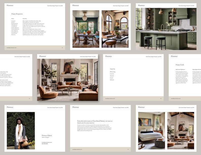 Project Proposal for Interior Designers - the Florence - Etsy