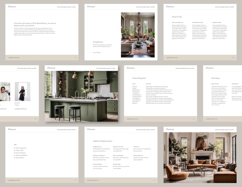 Project Proposal for Interior Designers - the Florence - Etsy