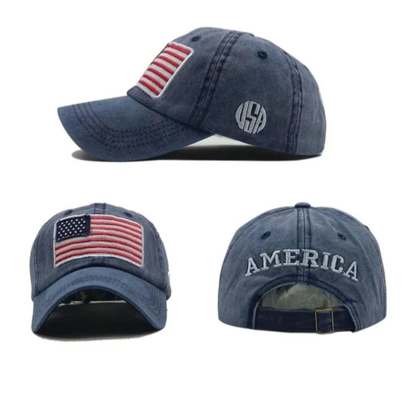 Baseball Cap American Flag - Etsy