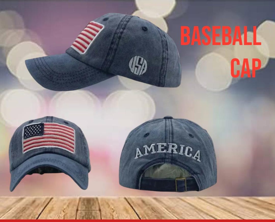 Baseball Cap American Flag - Etsy