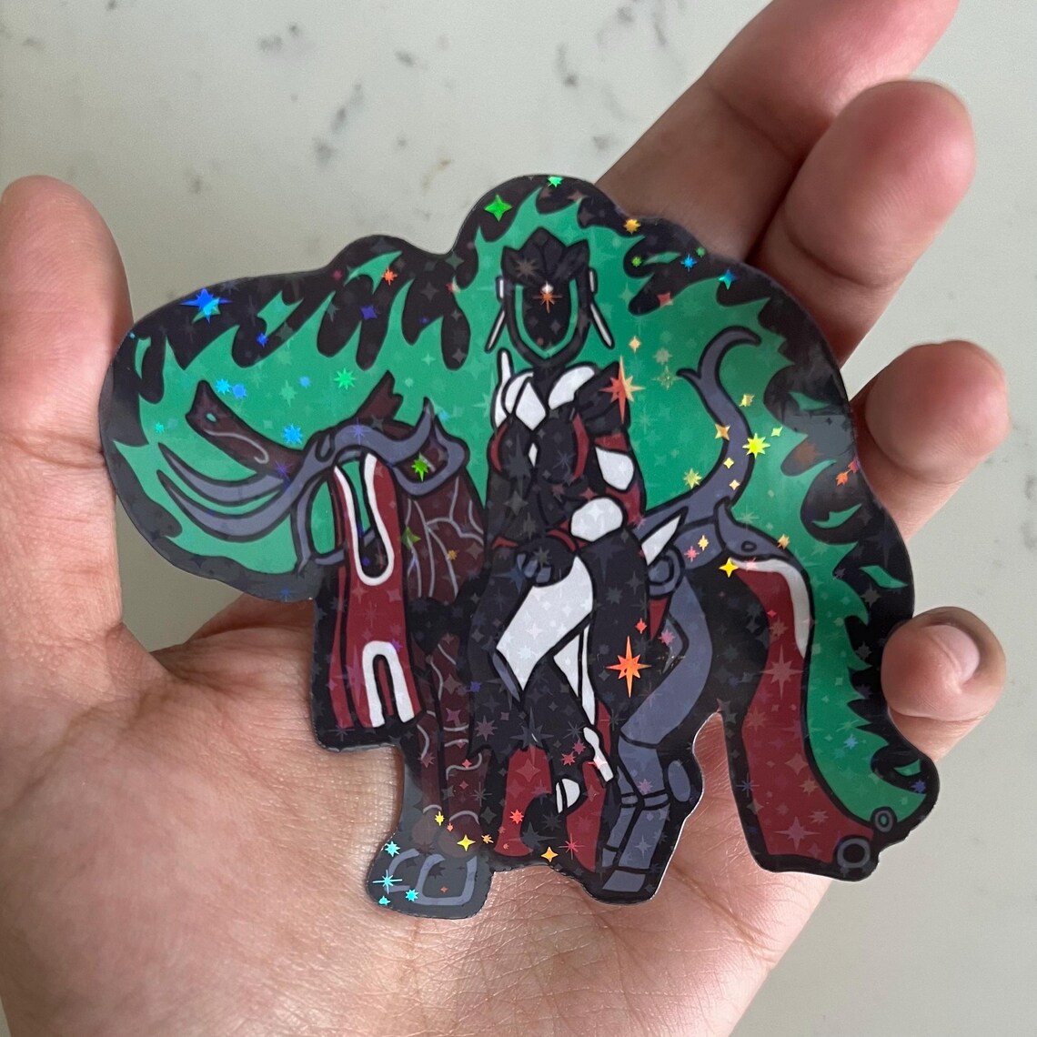 Dagath Kaithe Horse Holographic Sparkly Warframe Sticker | Fan Made ...