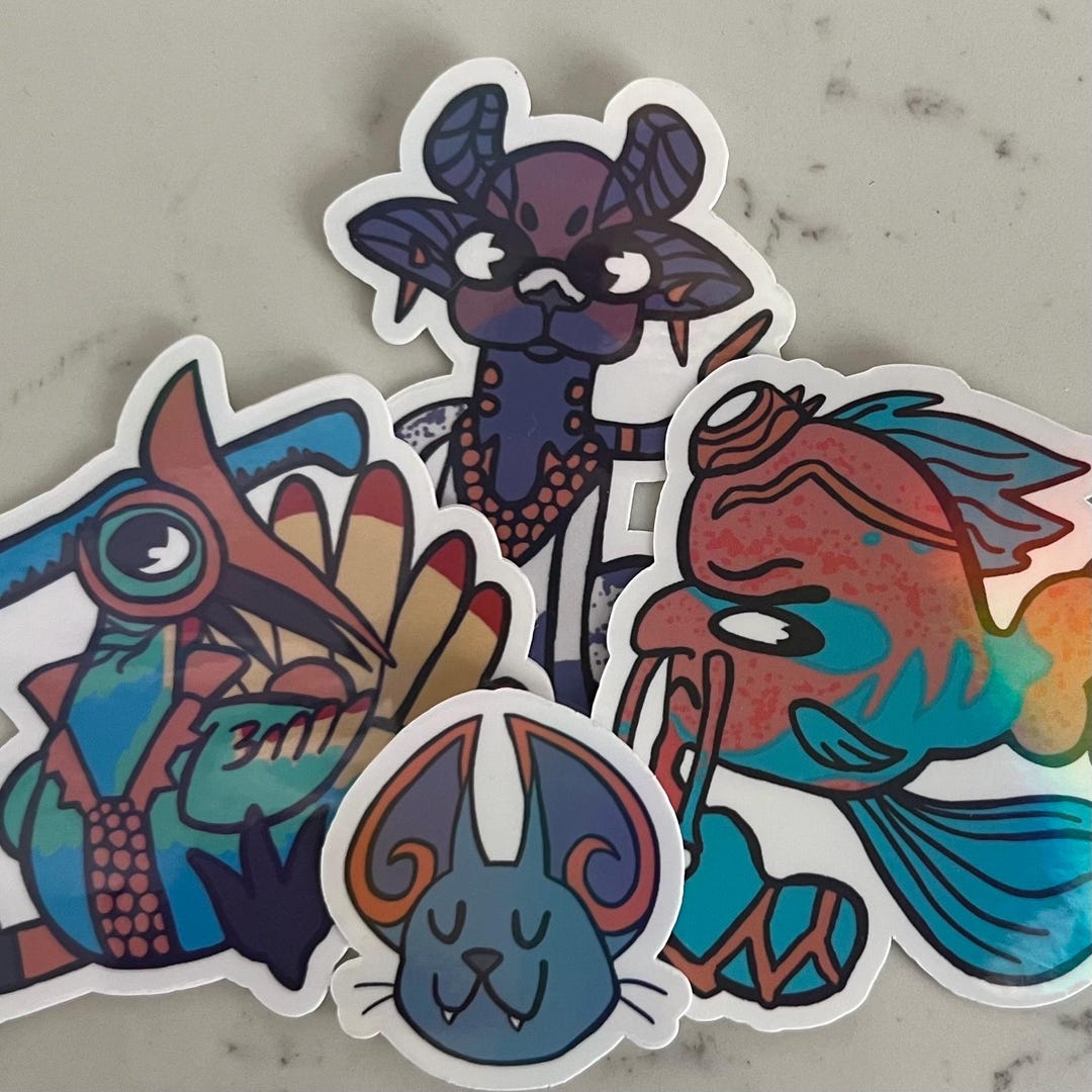 Cavia Bird 3 Tagfer Fibonacci Holographic Warframe Sticker | Fan Made ...