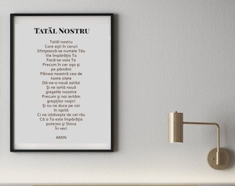 The Lords Prayer Romanian Tatal Nostru Our Father in Heaven Printable ...