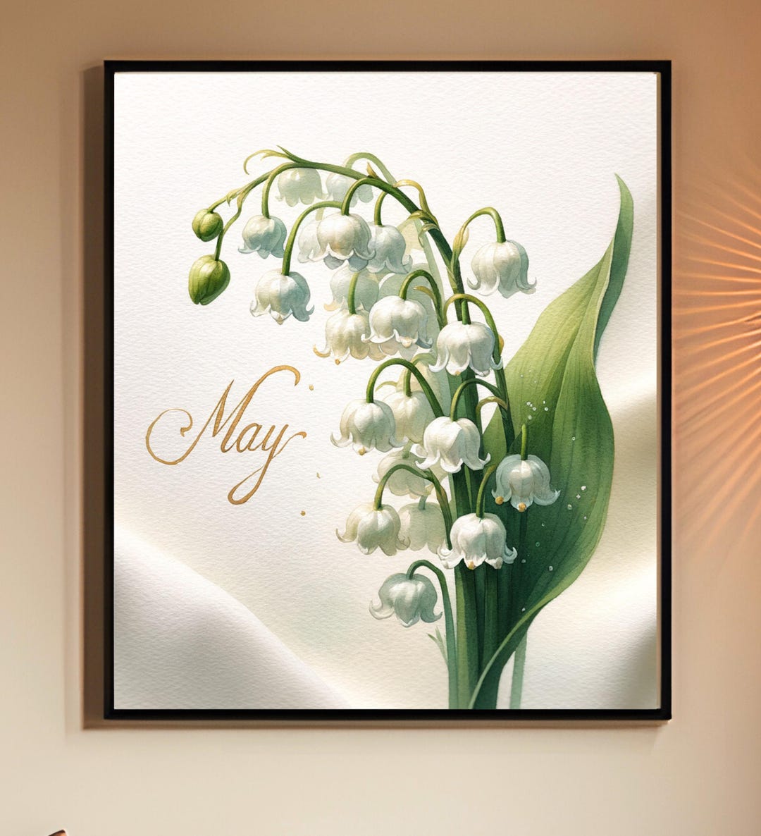 Lily of the Valley Watercolor Art: May Birth Flower Digital Print - Etsy UK