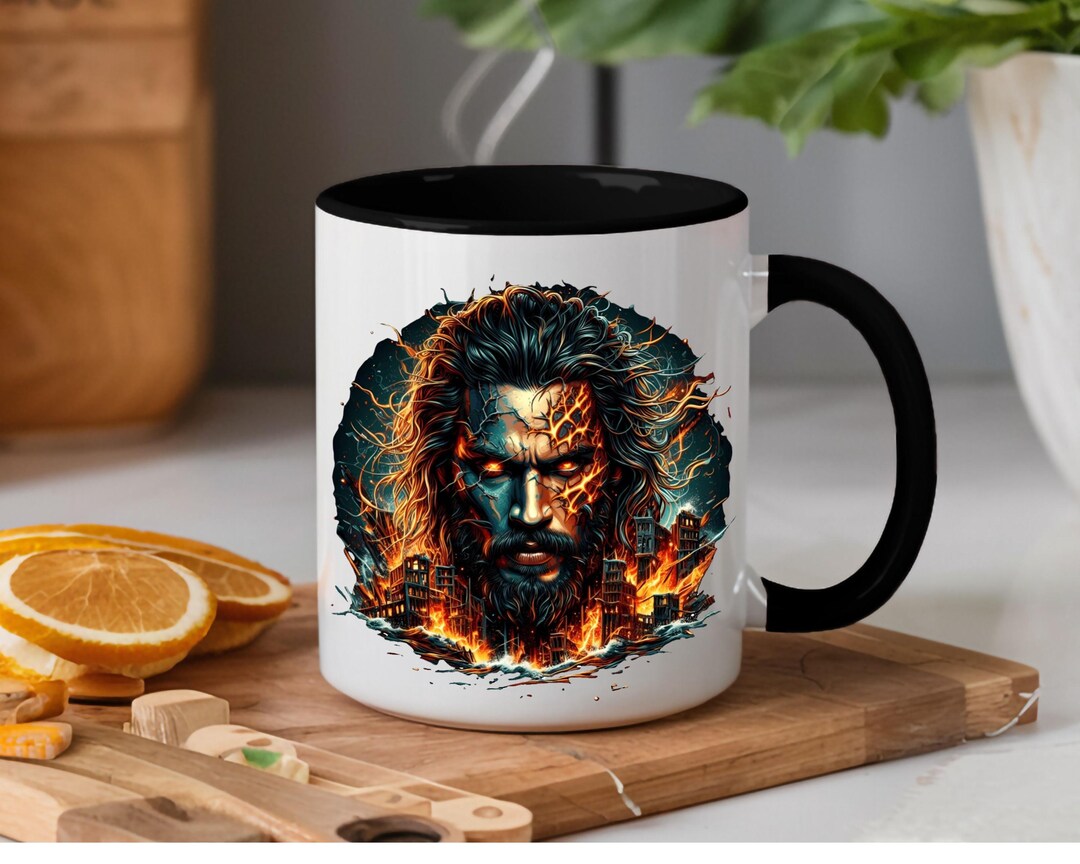 DC Aqua Man King of the Sea, Merman and Mermaid Ocean City Scene Mug - Etsy