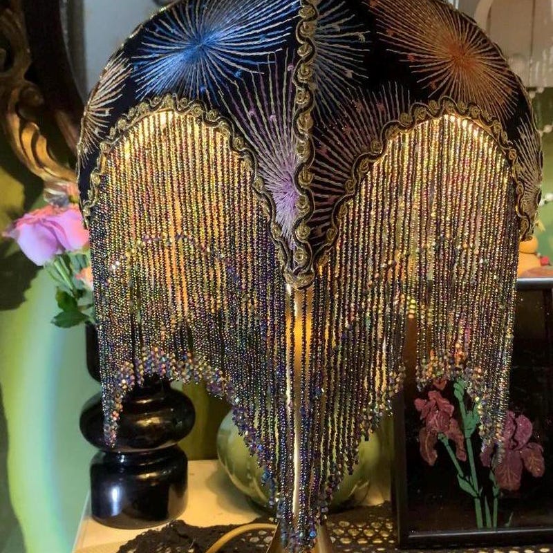 Embroidered Lamp Shade - Etsy