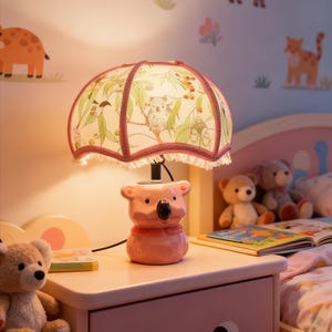 Handmade Ceramic Koala Table Lamp, Eucalyptus Nursery Night Light - Etsy