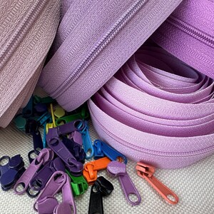 LIGHT LAVENDER #3 Coil Zipper Yardage + Pulls - Etsy