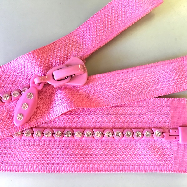 Rhinestone Zipper - Etsy