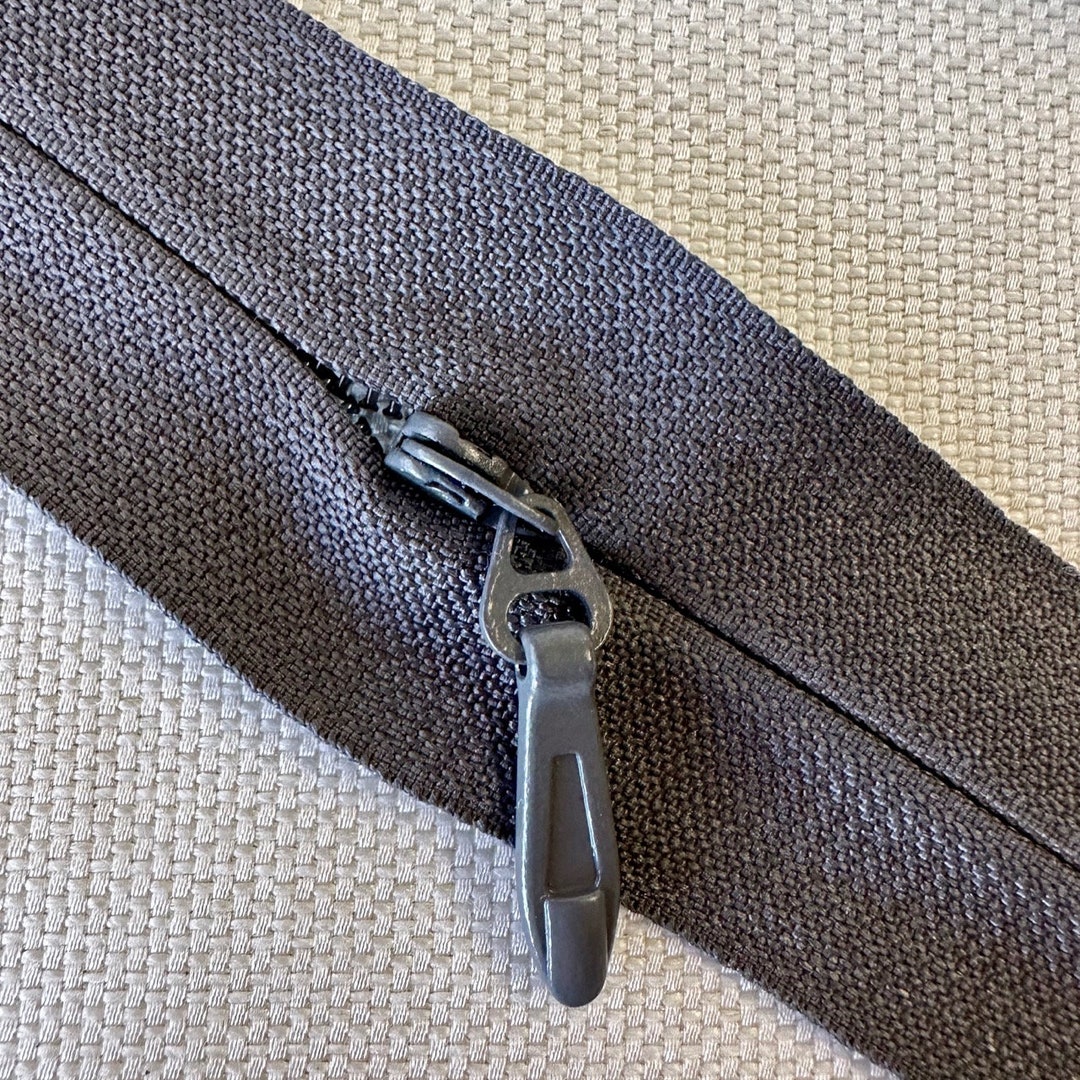 Dark Gray 5mm Heavy Invisible Zipper by the Yard - Etsy