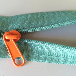 Orange Purse Zipper Yardage: 2yds With 8pulls Each Size 3mm & 5mm - Etsy