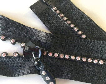 Rhinestone Zipper - Etsy