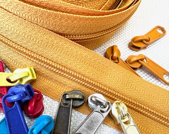 6 Bright #3 Zipper Colors + 40 Candy Colored Long Pulls - Etsy