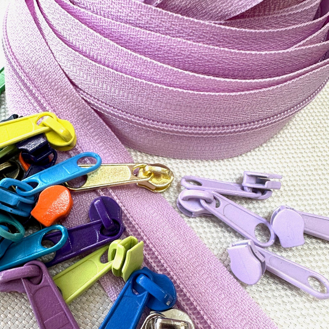 LIGHT LAVENDER #3 Coil Zipper Yardage + Pulls - Etsy