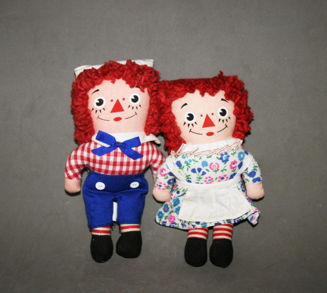 Cute, Vintage 70's Knickerbocker Ann & Andy Raggedy Dolls - Gift for ...