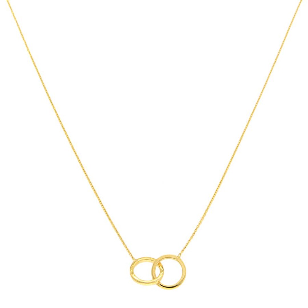 14K Gold Interlocking Circle Necklace - Etsy