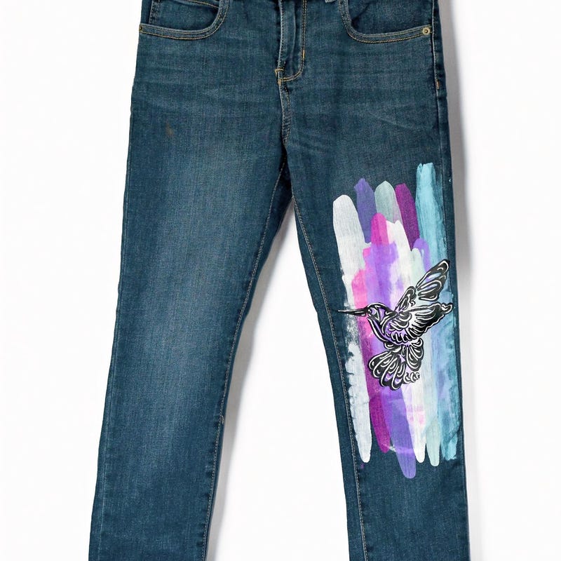 Abstract Jeans - Etsy