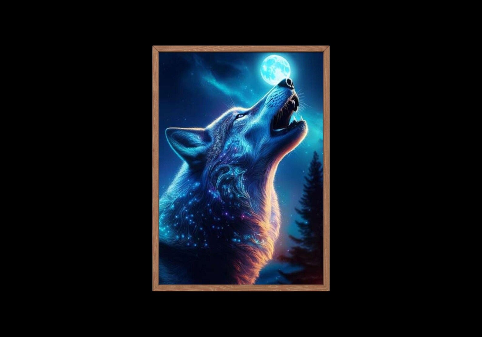 Alpha Wolf Wall Art | Moonlight | Howl | Aesthetic | Digital Print ...