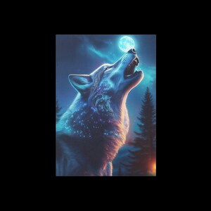 Alpha Wolf Wall Art | Moonlight | Howl | Aesthetic | Digital Print ...