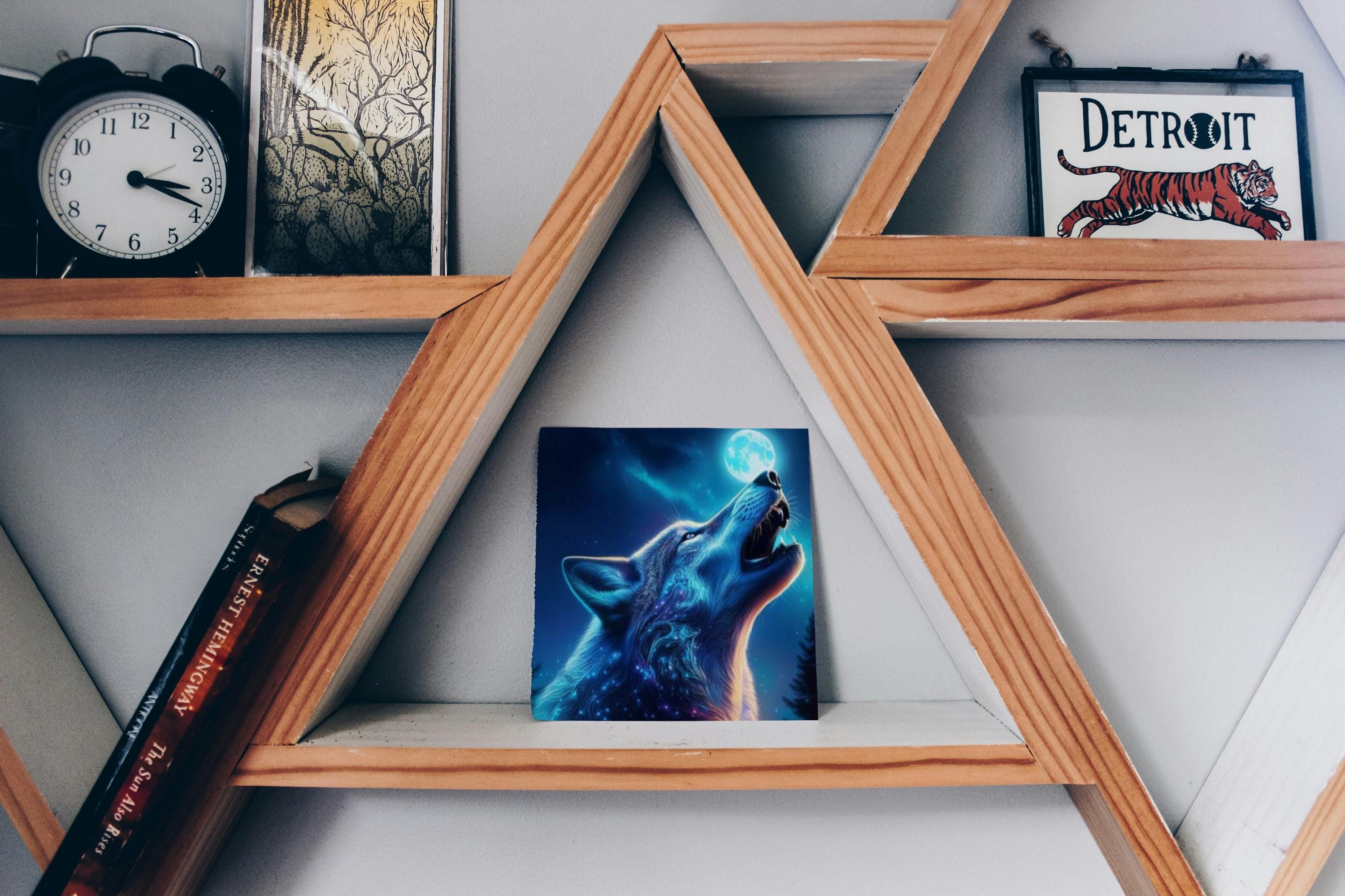 Alpha Wolf Wall Art | Moonlight | Howl | Aesthetic | Digital Print ...