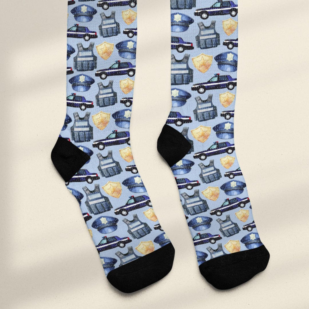 Police Officer Socks, Gift for Cop, Coworker Gift for Police Station ...
