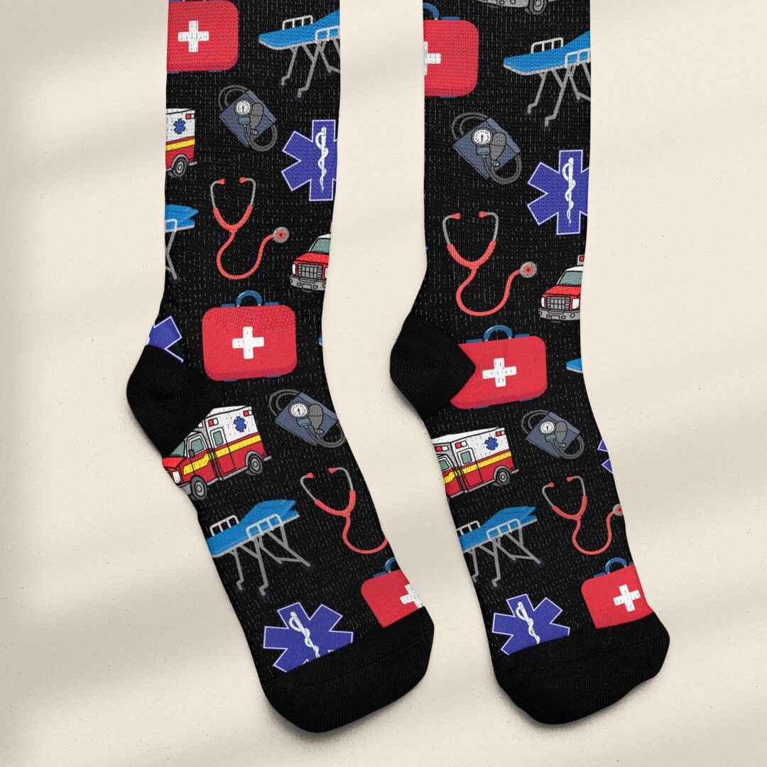 Paramedic Gift, EMT Socks, Stocking Stuffer for Coworker, Doctor Crew ...