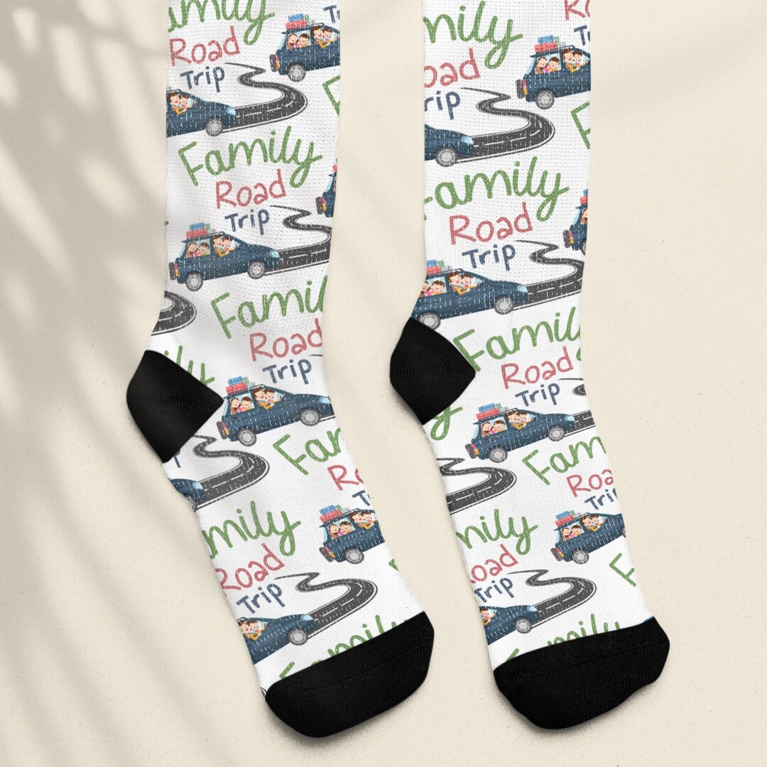 Family Road Trip Gift, Cute Family Vacation Socks, Novelty Cushioned ...