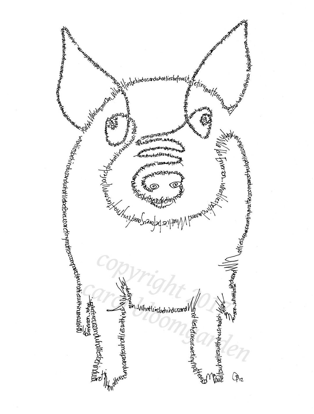Itty Bitty Tiny Writing (micrography) Pig: "what Lies Behind Us and ...