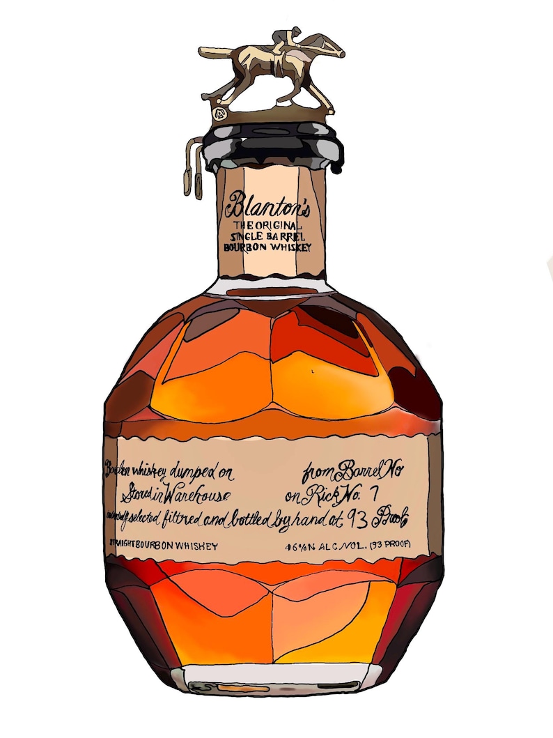 Blantons Fully Customizeable Label Color Block Print Art Bourbon ...