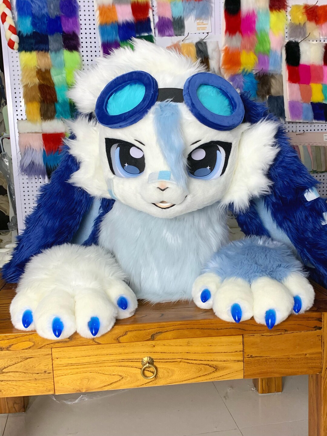 Custom Fursuit Head Open![showcase-not for Sale] Handmade Fluffy Furry ...