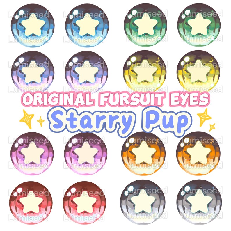 Printable Fursuit Eye Pack DIGITAL DOWNLOAD Kemono Style Fursuit Eyes ...