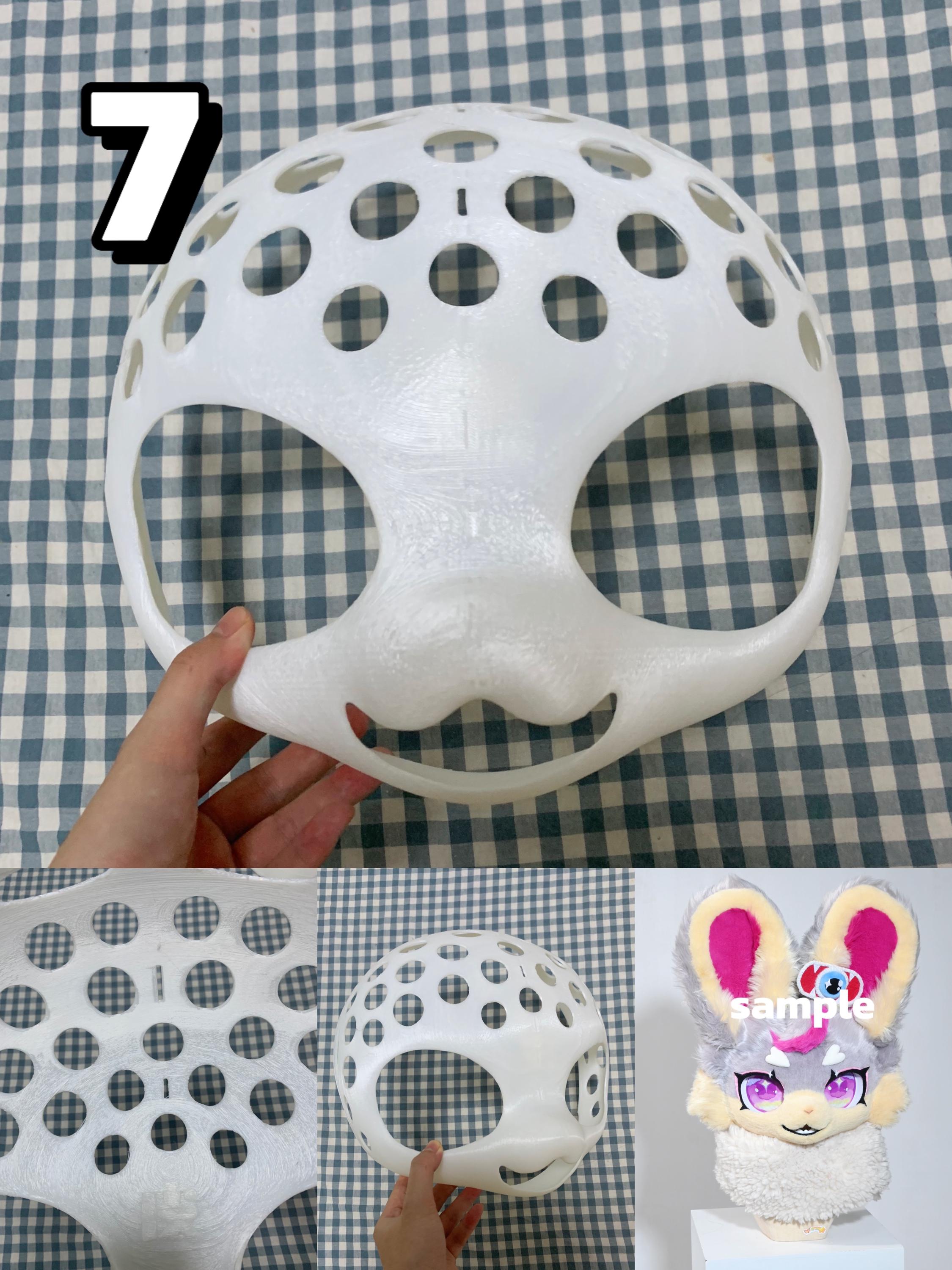 Customizable Kemono Fursuit Head Base 3D Printed Skull Mask - Flexible ...