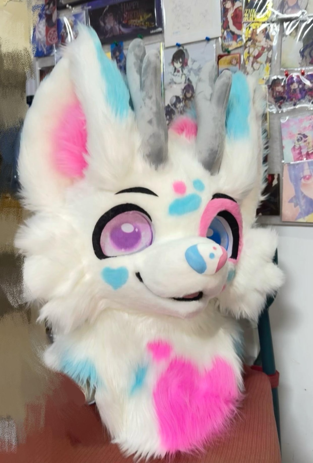 Fursuit Head Comission Open[showcase-not for Sale] Candy-colored Custom ...
