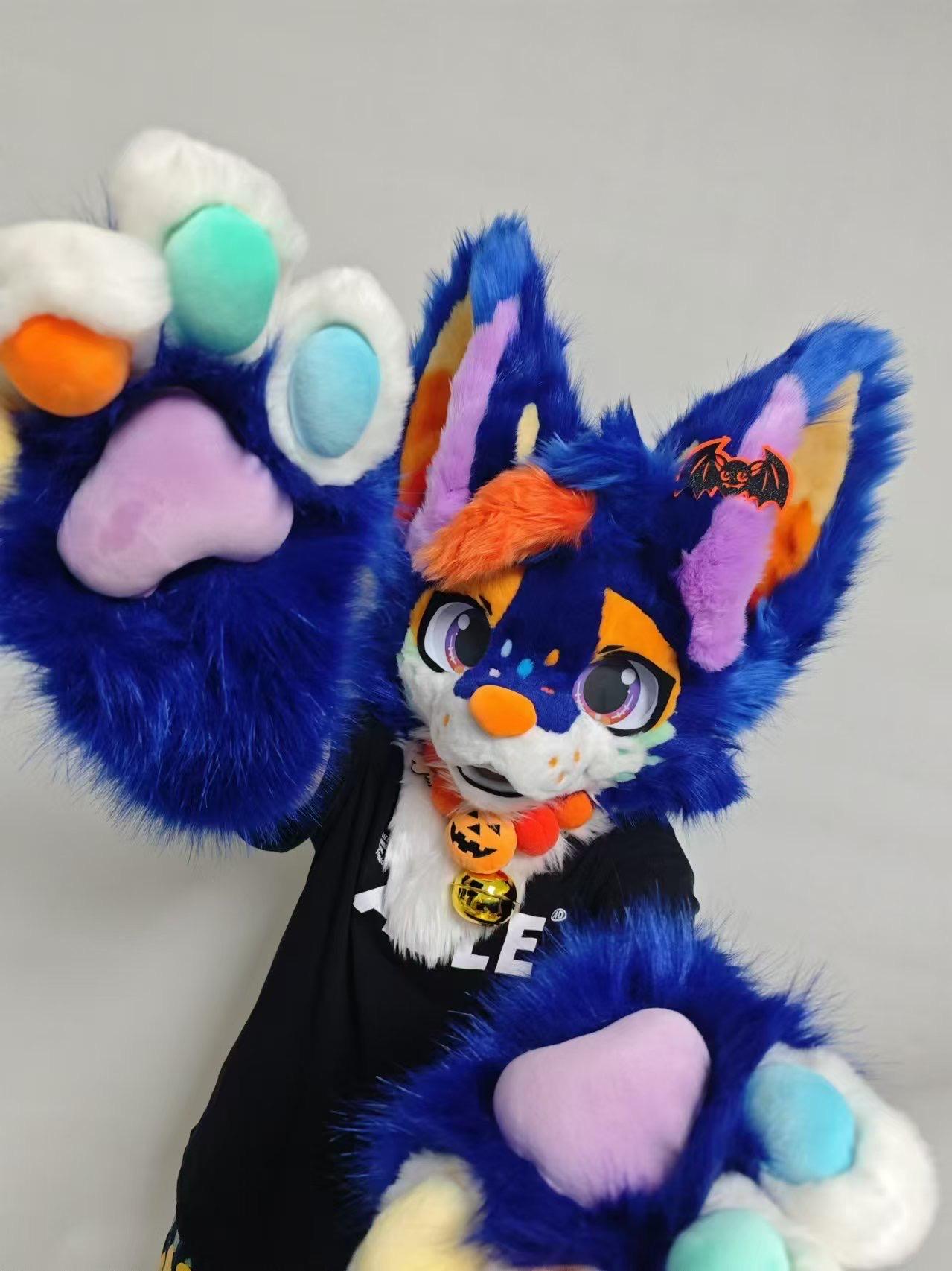 SOLD OUT Premade! Adopt Me! Frosted Pup Halloween Fursuit Head and Paws ...