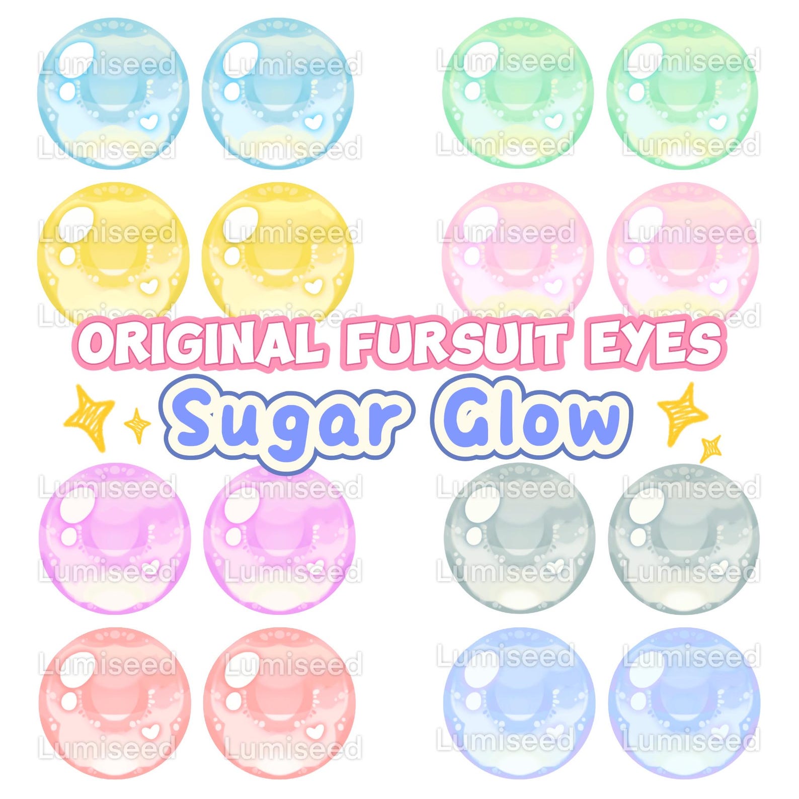 Printable Fursuit Eye Pack DIGITAL DOWNLOAD Kemono Style Fursuit Eyes ...