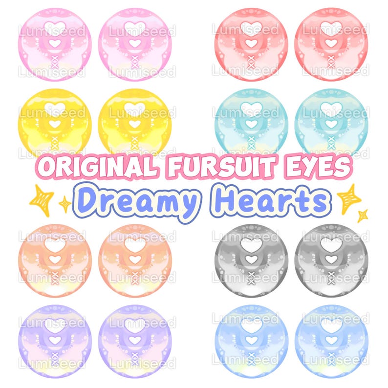 Printable Fursuit Eye Pack DIGITAL DOWNLOAD Kemono Style Fursuit Eyes ...