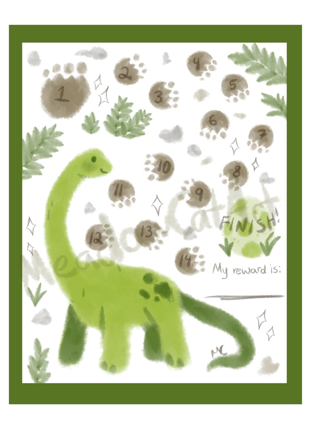 Dinosaur Themed Sticker Chart for Neurodivergent Self-care & Motivation ...