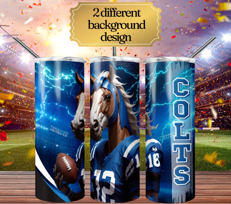 Colt 20oz Skinny Tumbler Wrap PNG, Sport 20oz Tumbler PNG, Mascot ...