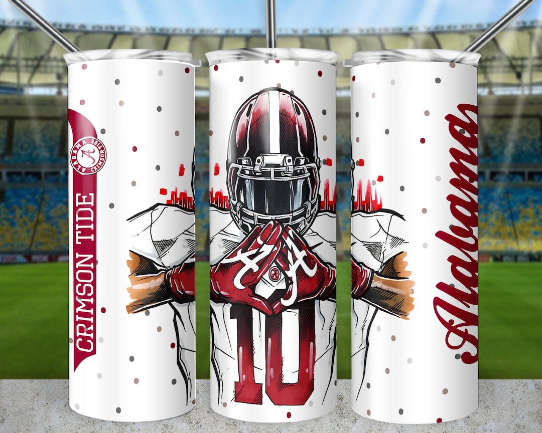 Alabama Tumbler,american Football Tumbler, 20oz Skinny Tumbler Wrap ...