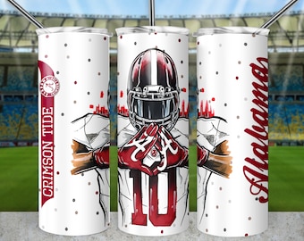 Alabama Tumbler, 20oz Skinny Tumbler Wrap Design Sublimation, 20oz ...