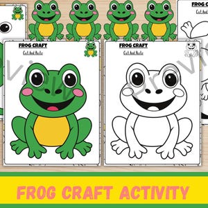 Frog Craft Activity | Spring Theme Activities| Cut and Paste Amphibian ...